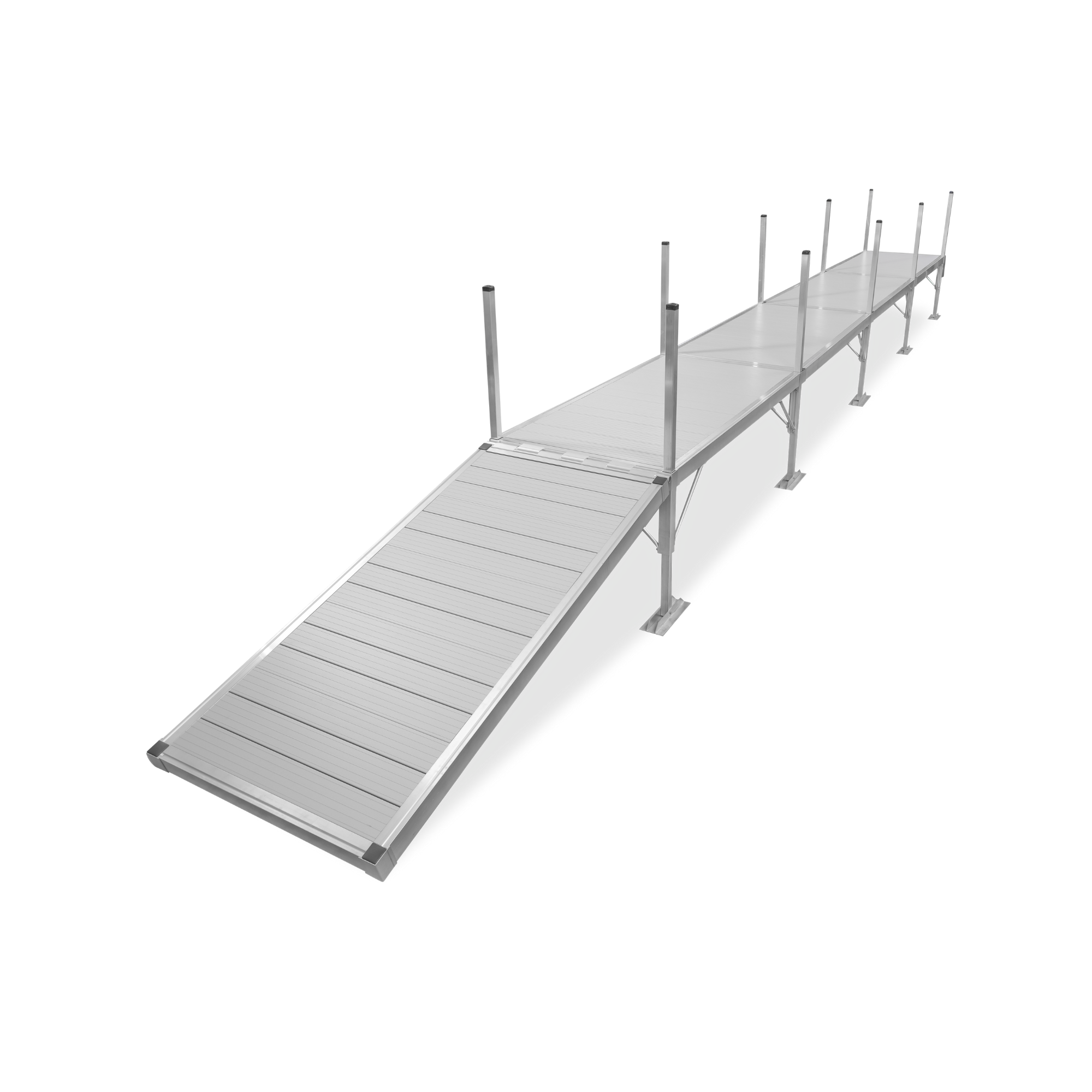 4 Section Straight Dock (With Shoreline-Kit) – X8 Docks