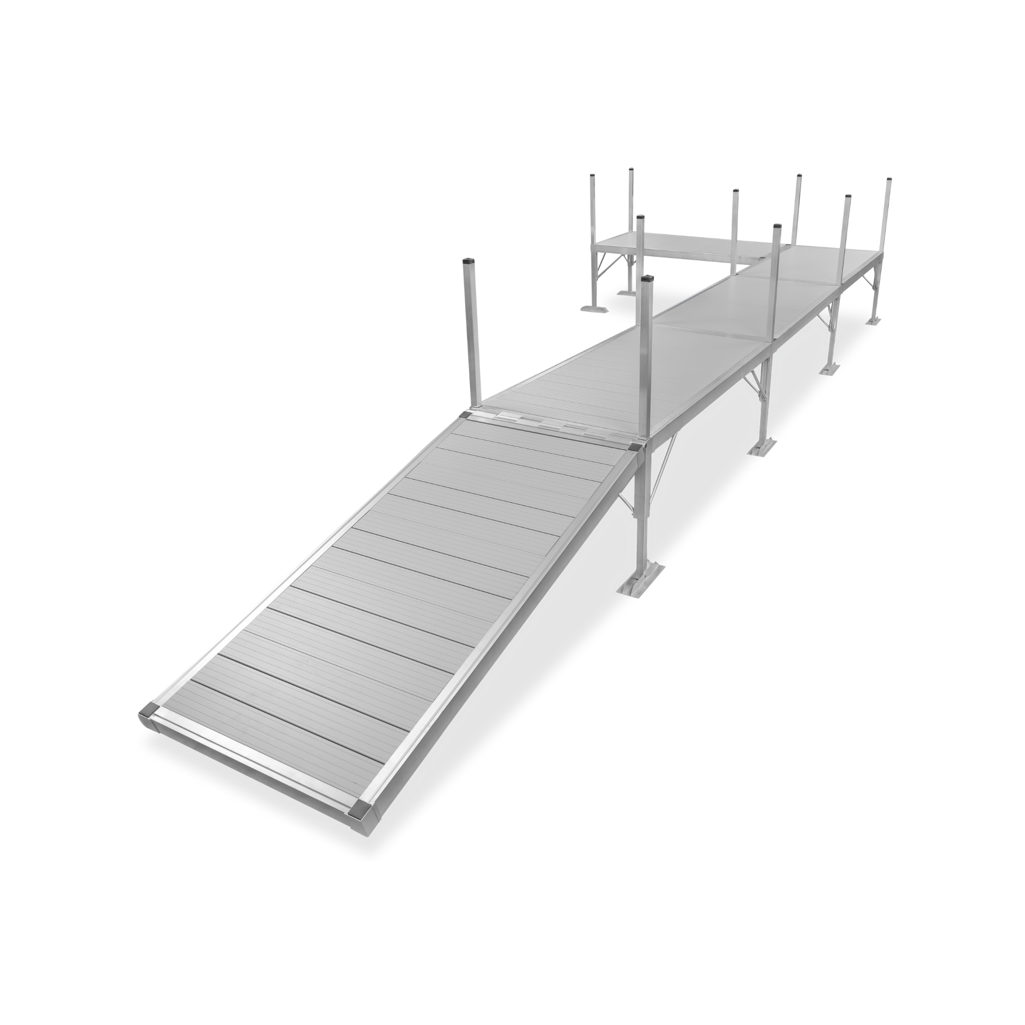 4 Section Left L-Shape Dock (With Shoreline-Kit) – X8 Docks