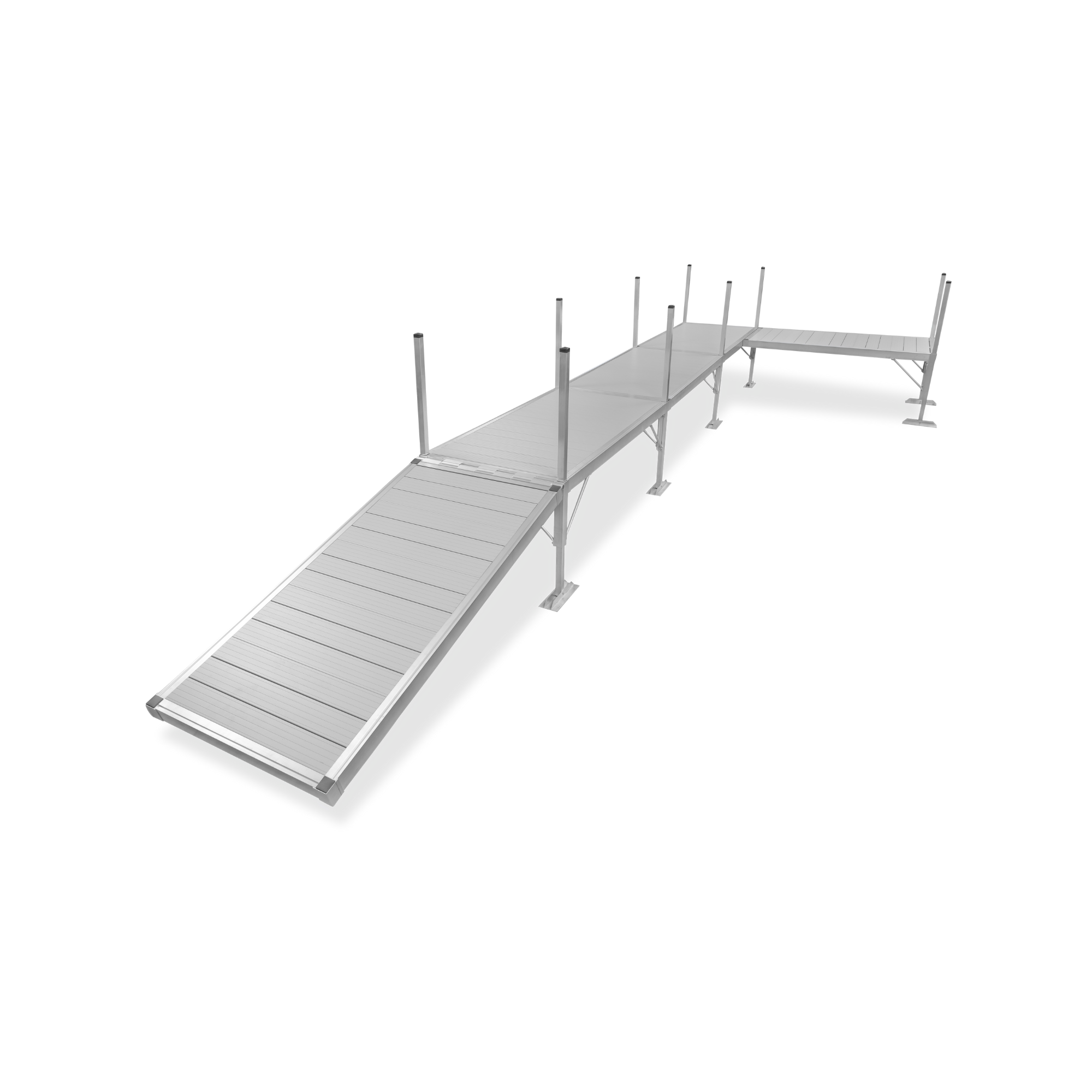 4 Section Right L-Shape Dock (With Shoreline-Kit) – X8 Docks