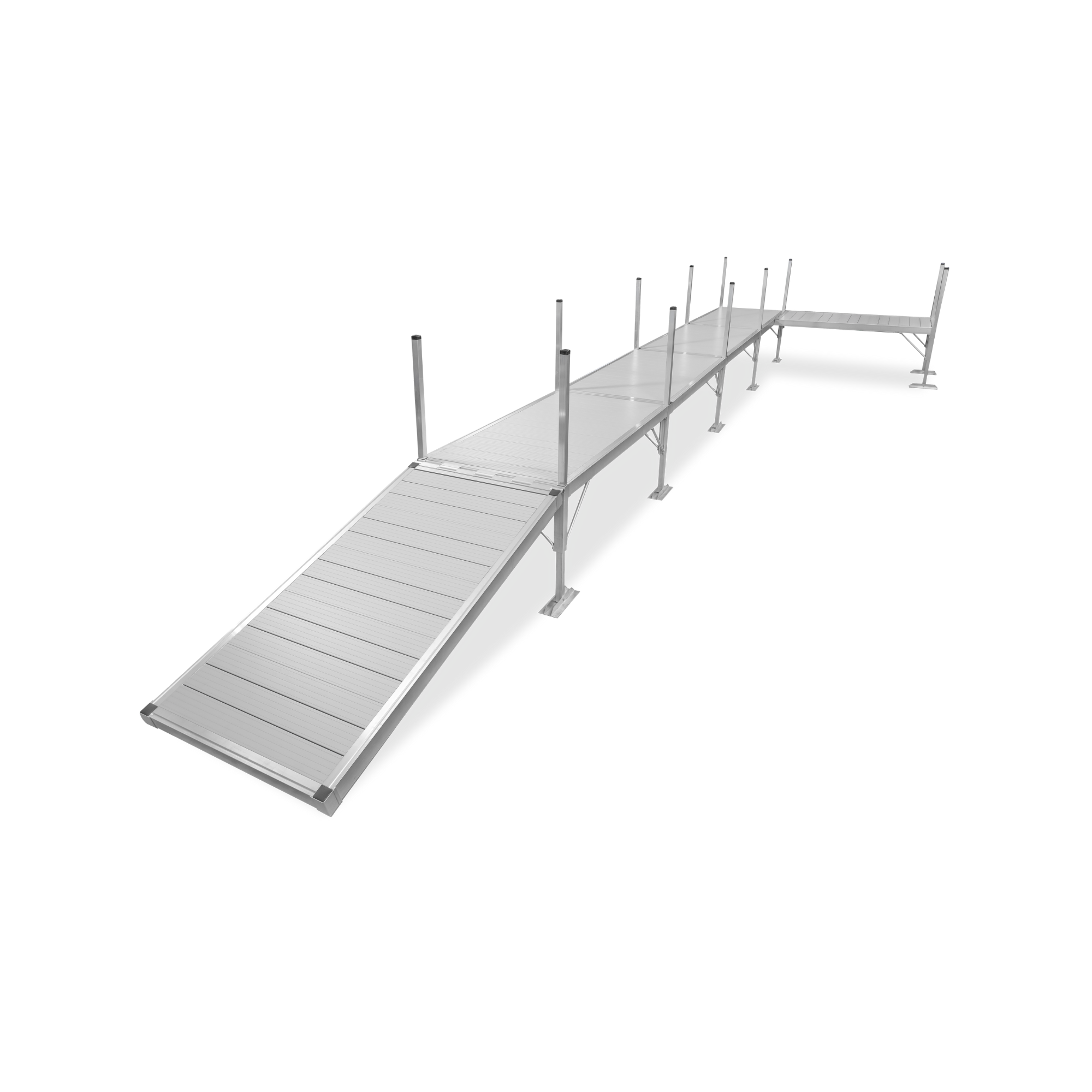 5 Section Right L-Shape Dock (With Shoreline-Kit) – X8 Docks